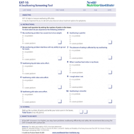 EAT-10 DYSPHAGIA SCREENING TOOL
